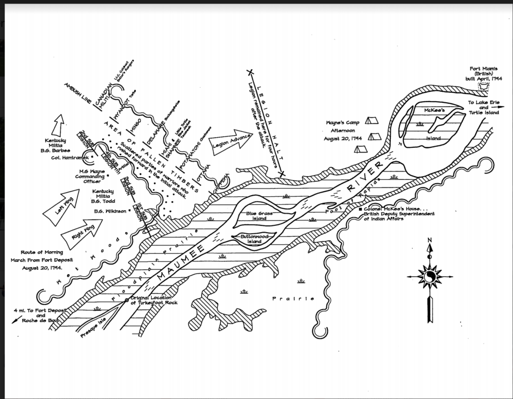 Fallen Timbers Battlefield Diagram | Locations & Information